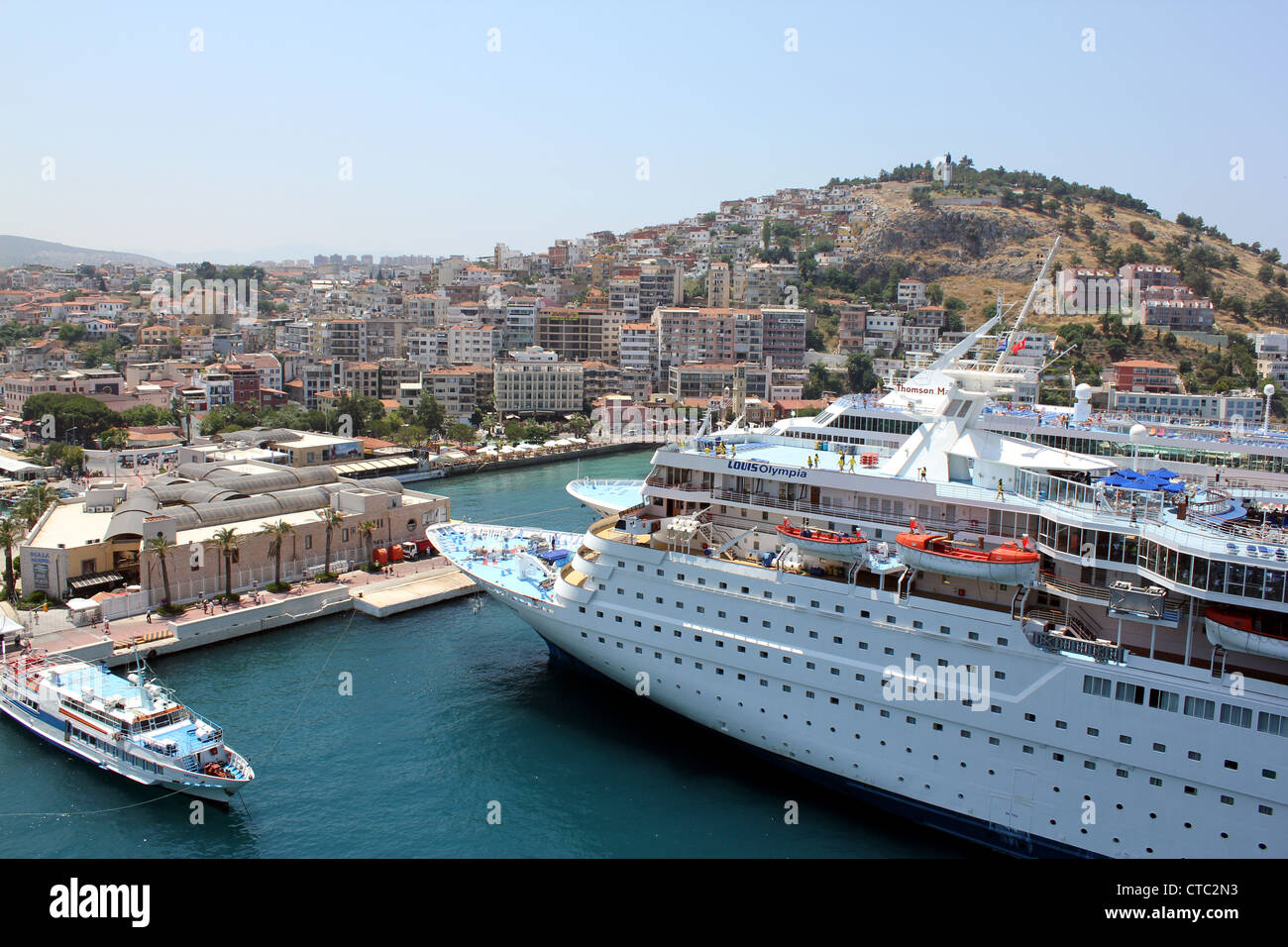 Cruise ships docked at Kusadasi, Turkey Stock Photo - Alamy