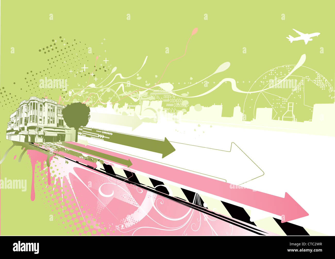 Vector illustration of color lines with style urban background Stock ...