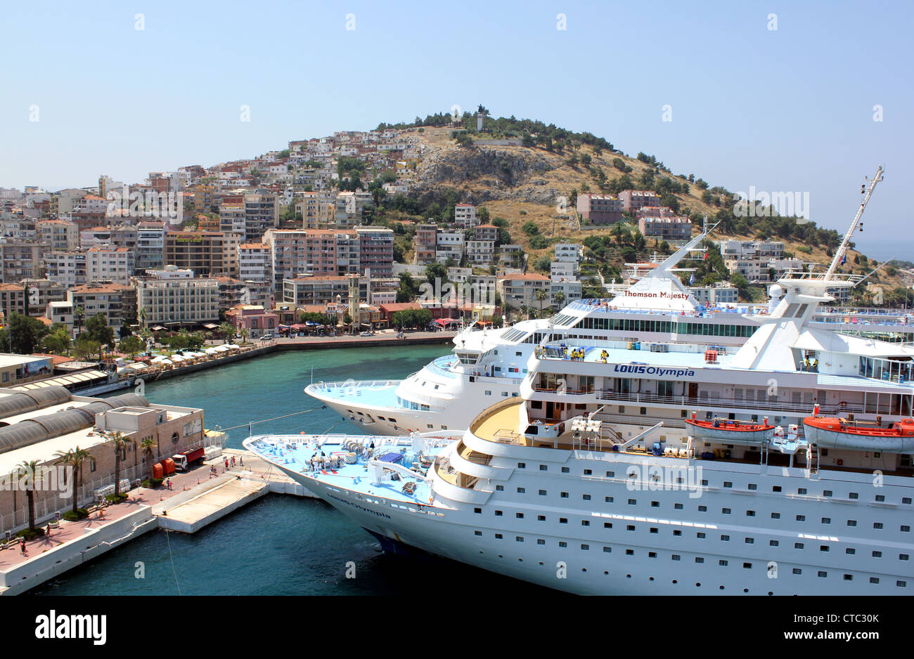 Cruise ships docked at Kusadasi, Turkey Stock Photo - Alamy