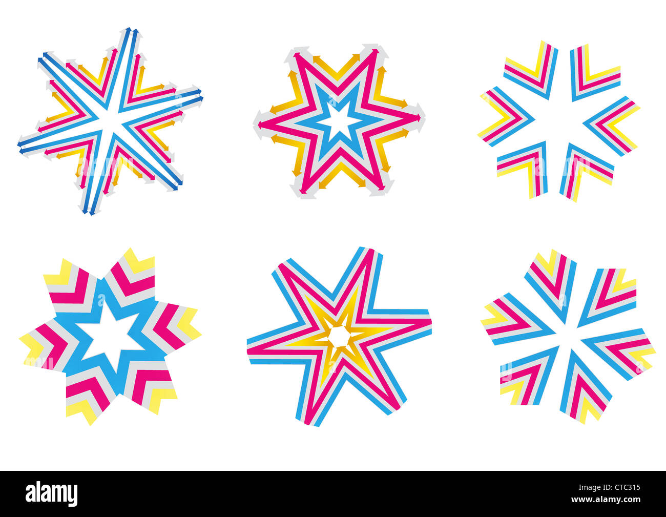 Vector illustration of design elements. Set of star shapes Stock Photo ...