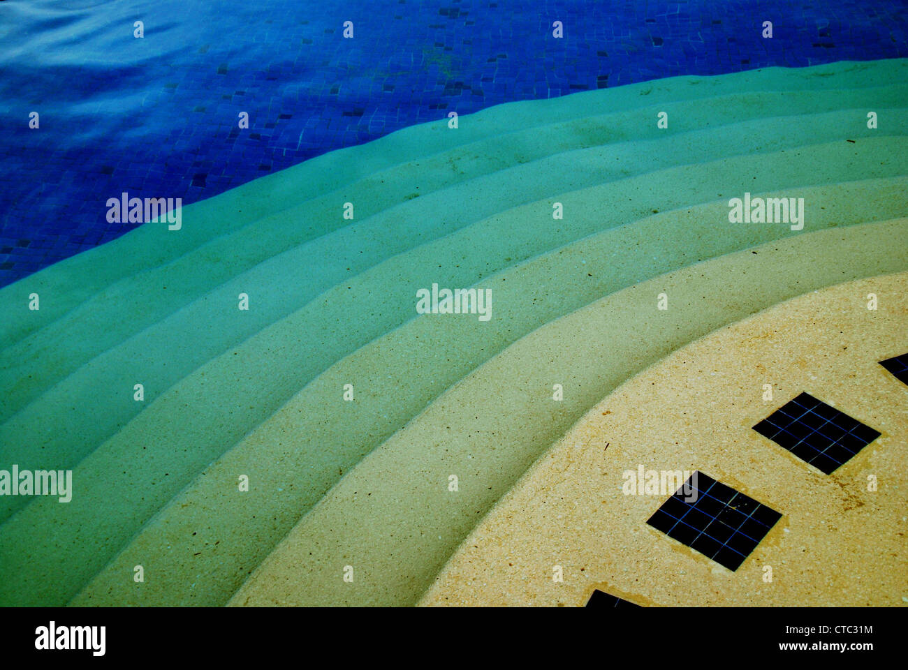 Shades of Blue Pool Stock Photo - Alamy