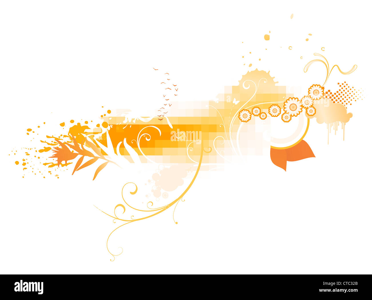 Vector illustration of red funky abstract background made of geometric ...