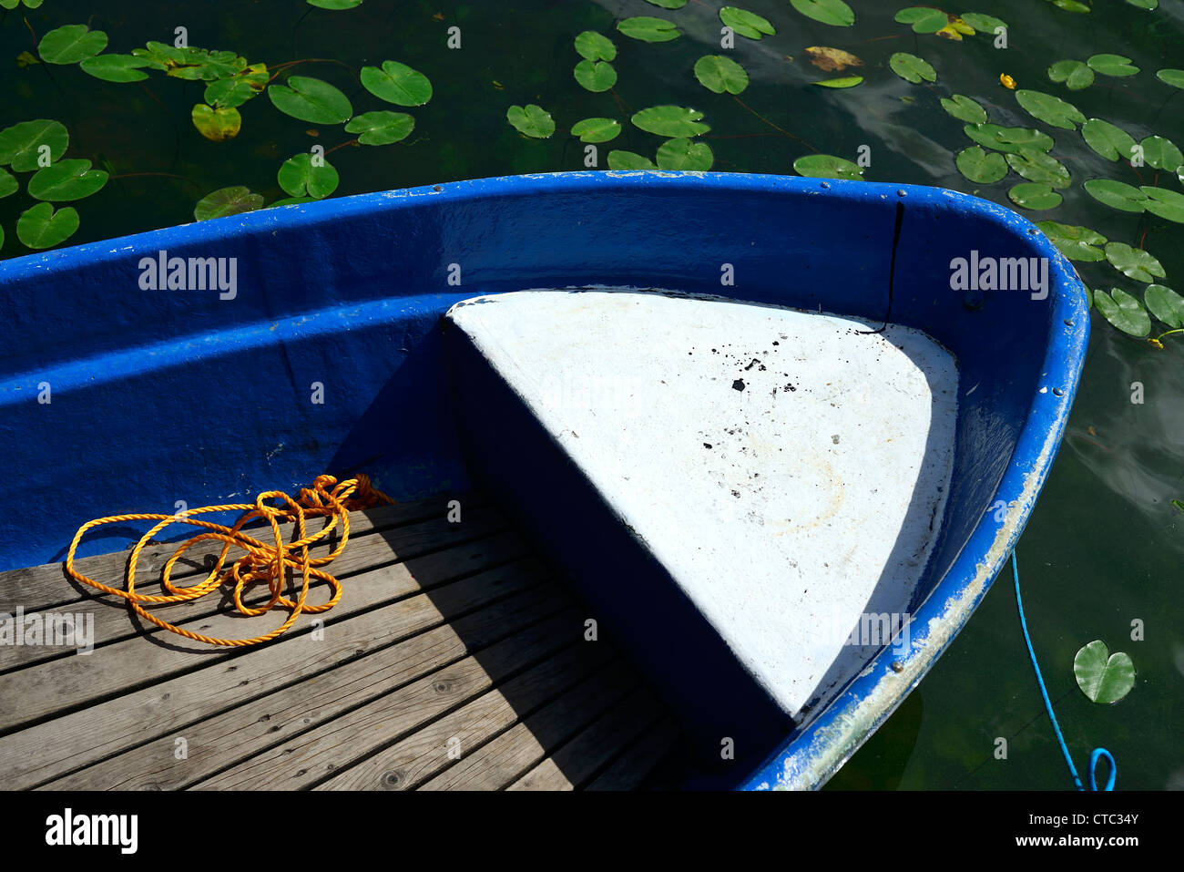 Bow of a small rowing boat Stock Photo - Alamy