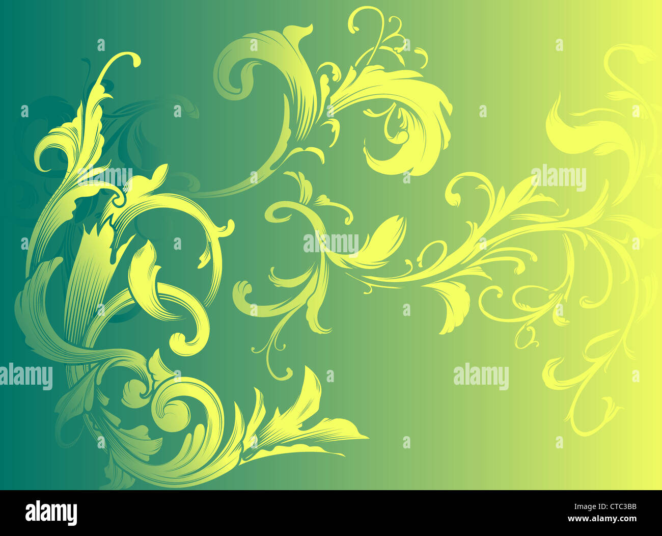 vector vintage background with floral Stock Photo - Alamy