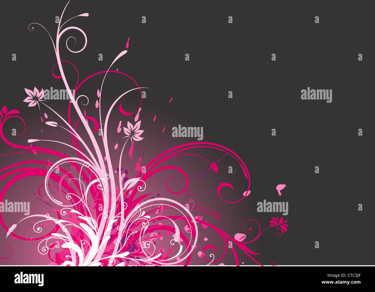 Vector illustration of funky Floral Background Stock Photo - Alamy
