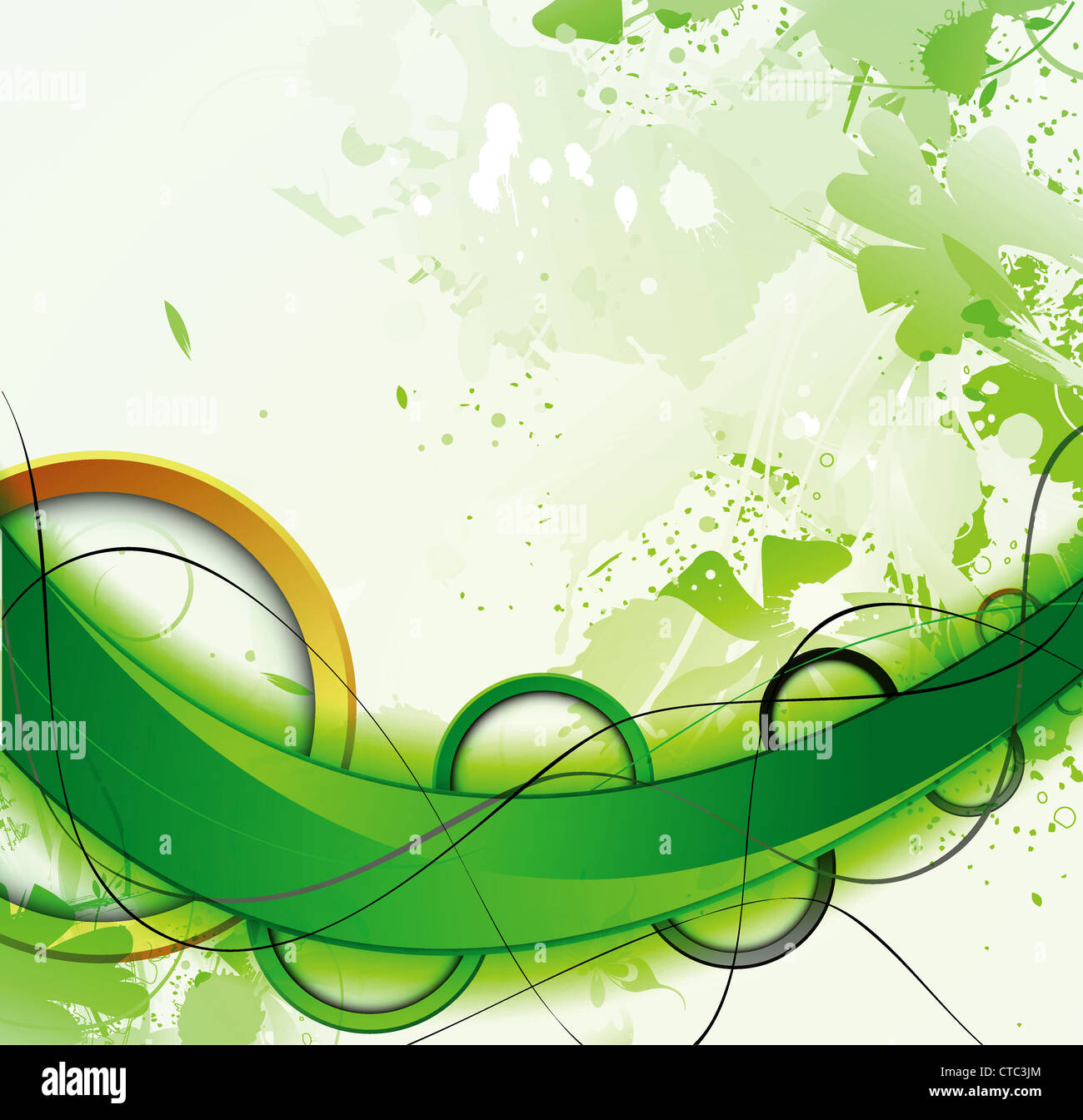 abstract green background vector illustration Stock Photo - Alamy
