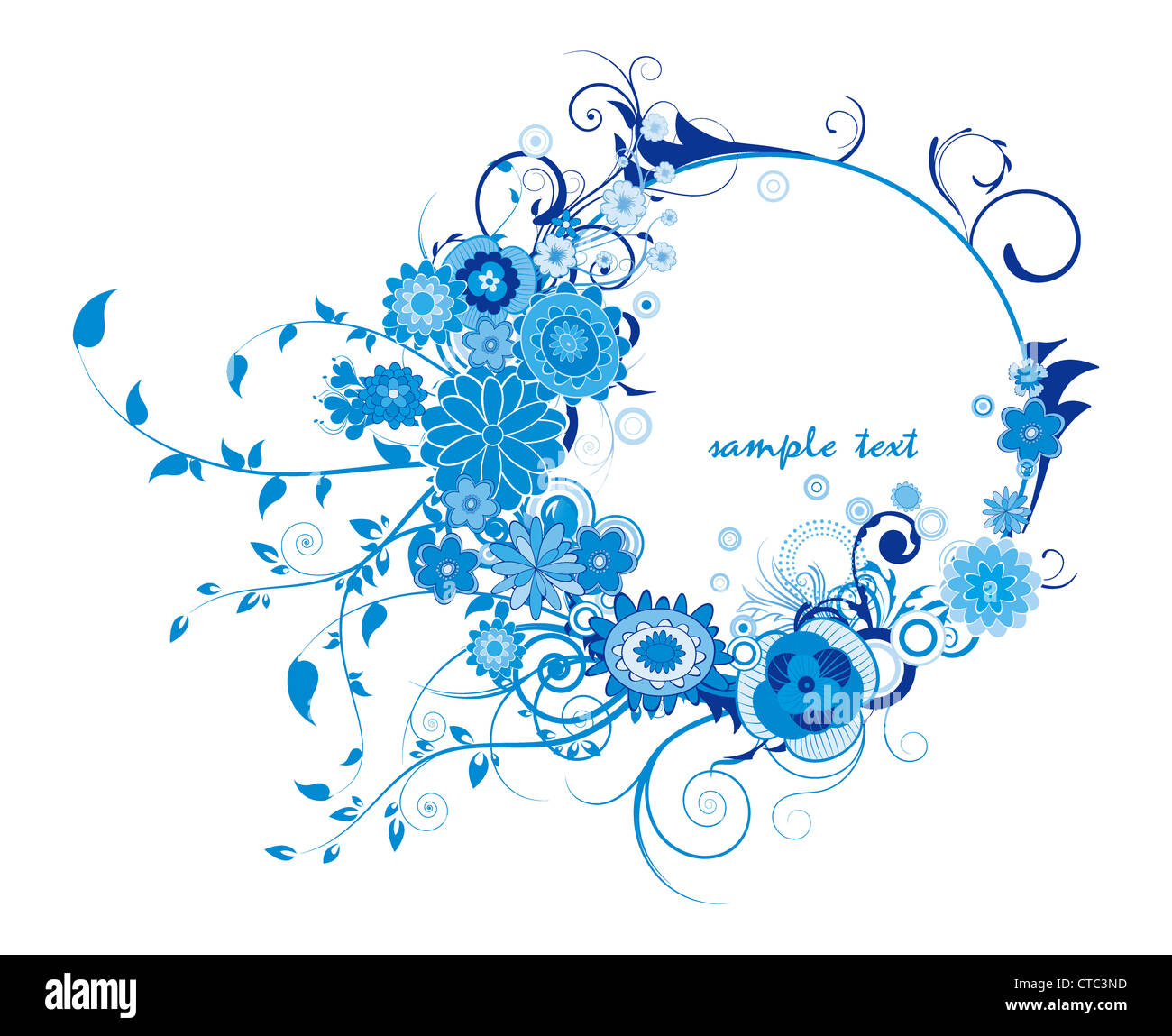 vector abstract frame with floral Stock Photo - Alamy