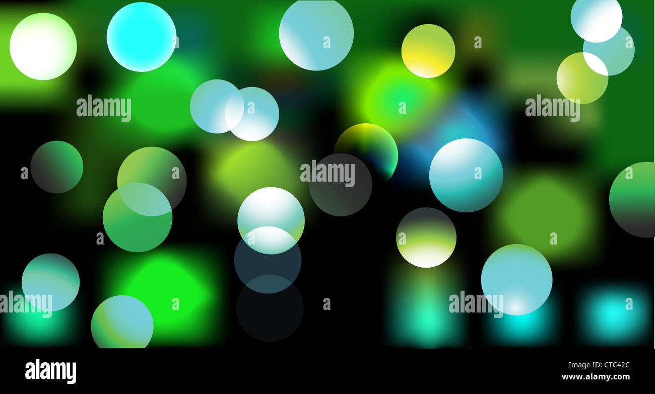 Vector illustration of disco lights dots pattern on black background ...