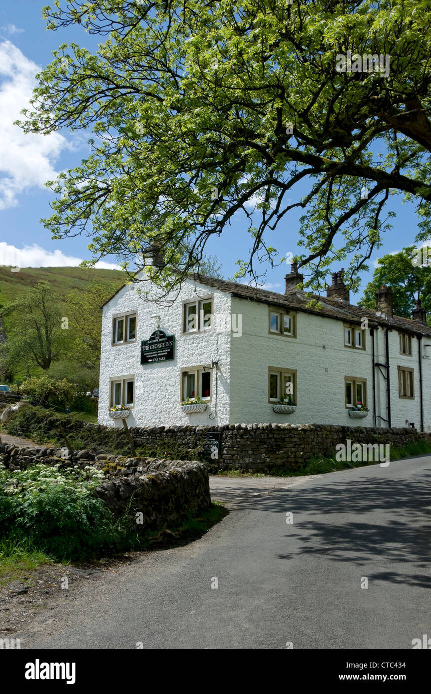 The George Inn village pub in summer Hubberholme Upper Wharfedale ...