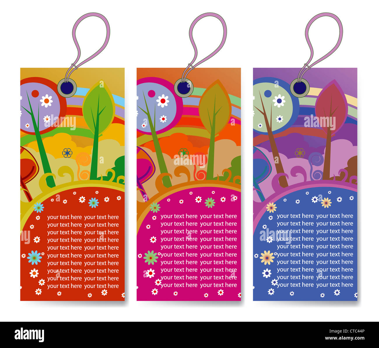 vector three spring shopping tags Stock Photo - Alamy