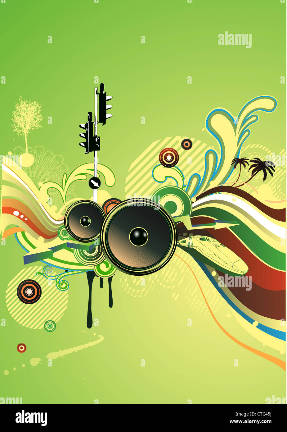 Vector illustration of shiny abstract party design Stock Photo - Alamy