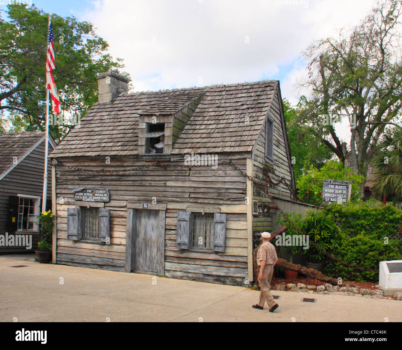 OLDEST WOODEN SCHOOLHOUSE, HISTORIC DOWNTOWN, SAINT AUGUSTINE, FLORIDA ...