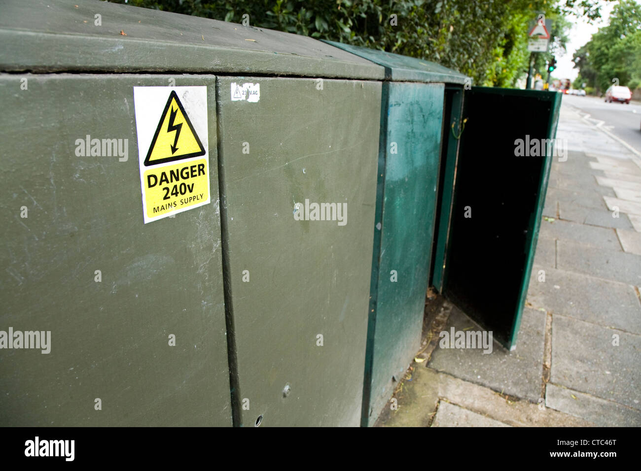 Virgin Media cable TV / broadband connection junction box in the street ...