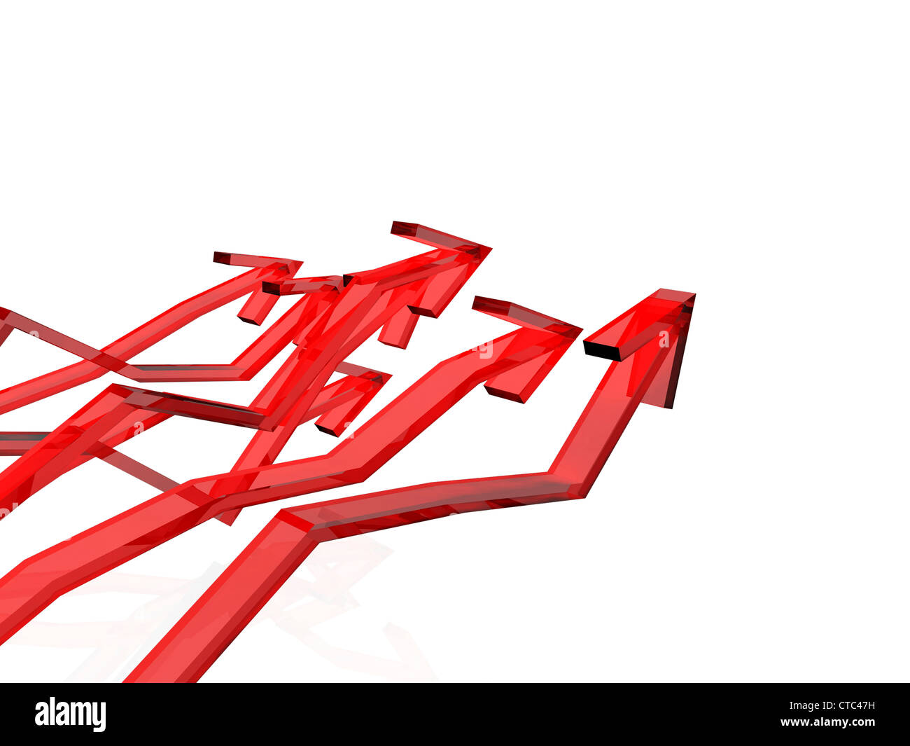 Red moving forward arrows on the white isolated background Stock Photo ...