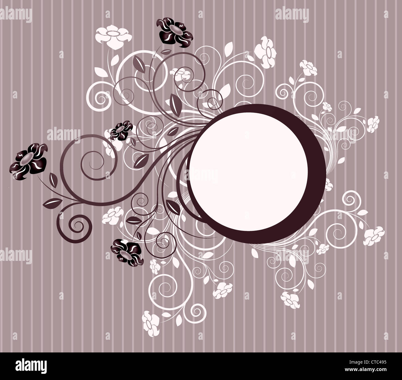 vector abstract frame with floral Stock Photo - Alamy