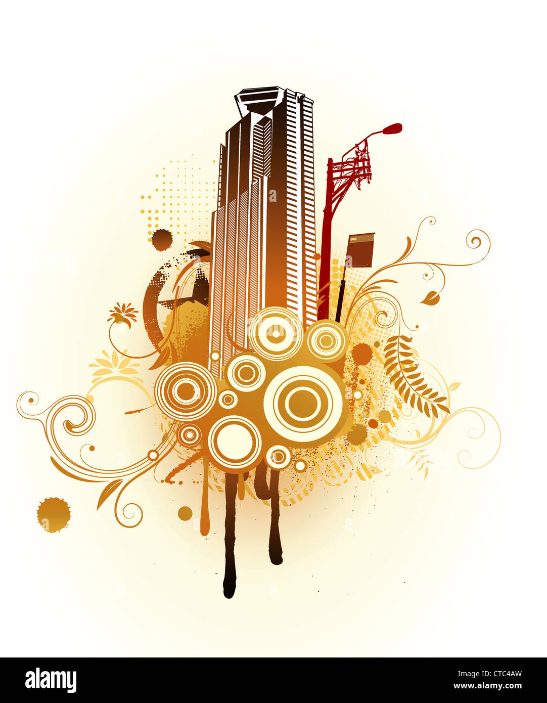 Vector illustration of style urban background Stock Photo - Alamy