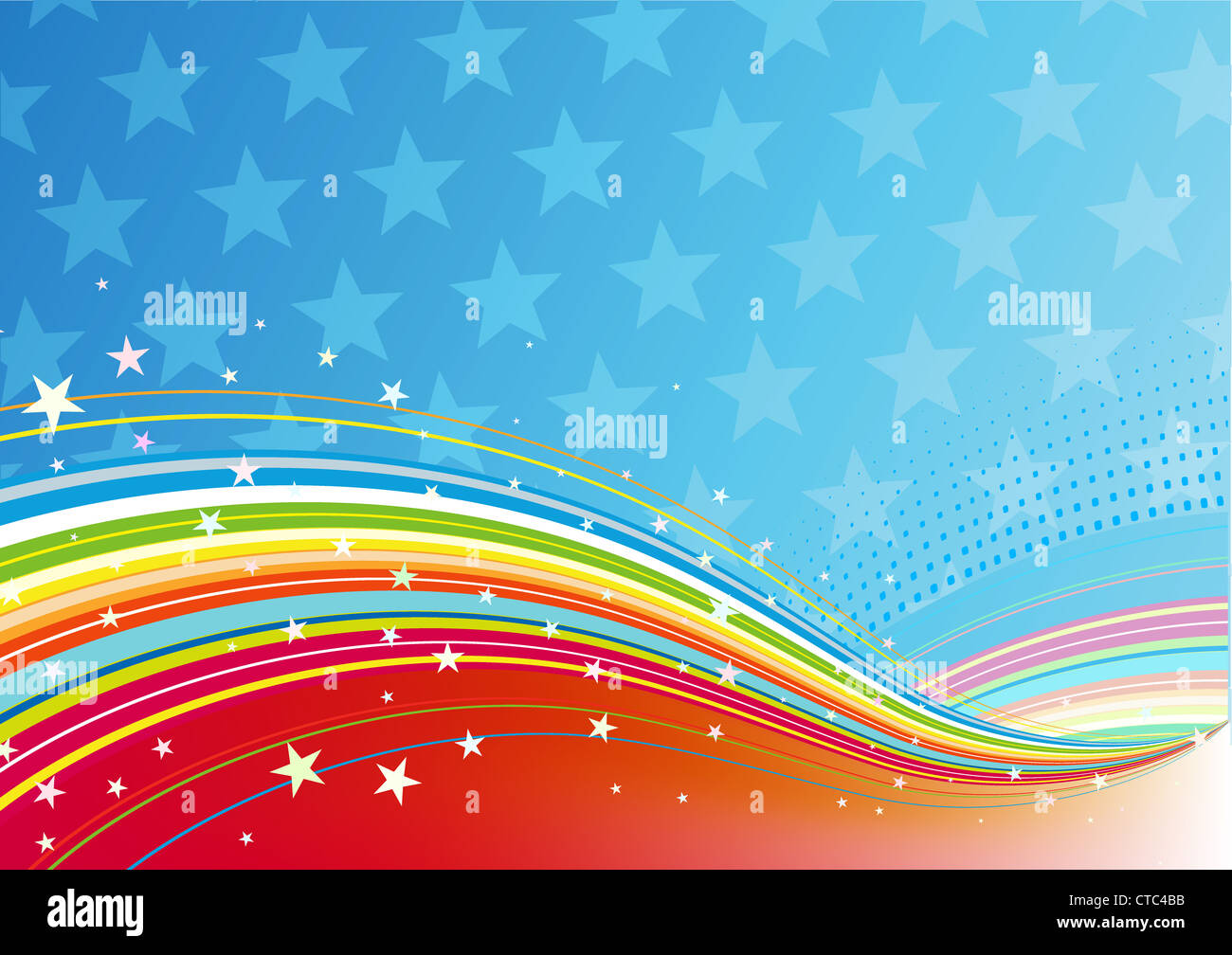 Vector illustration of fourth of July patriotic abstract background ...