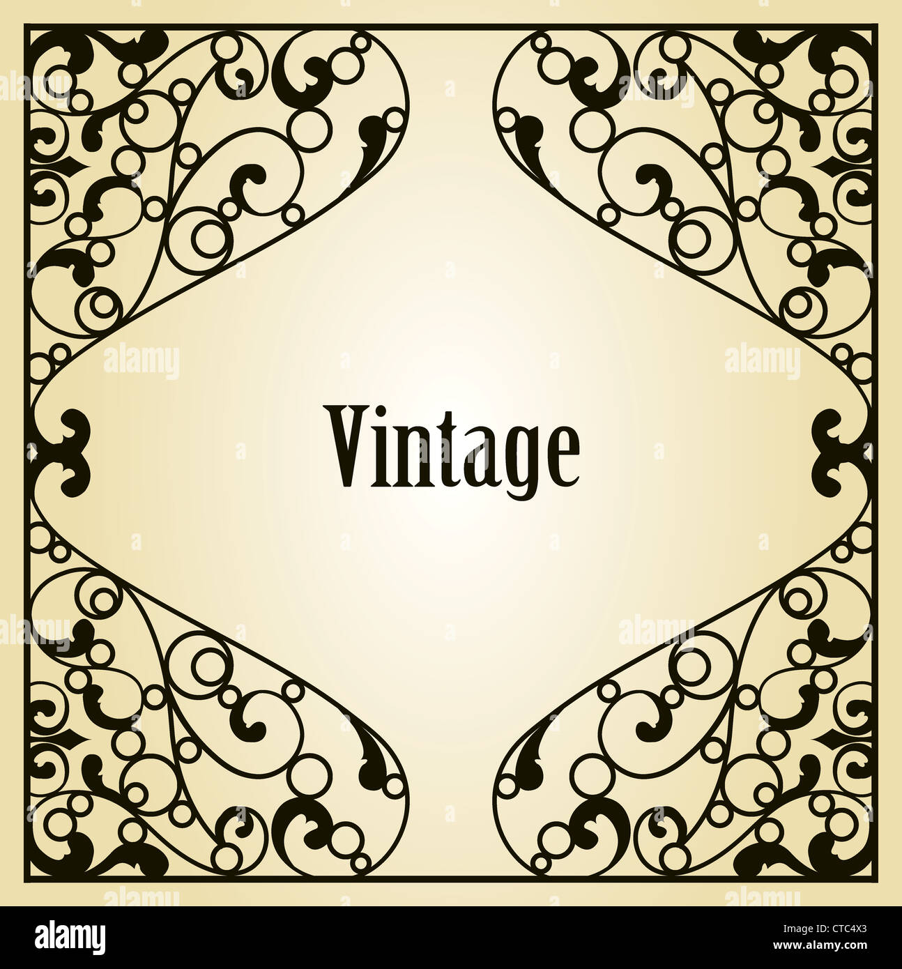 vector vintage wrought iron sign Stock Photo - Alamy