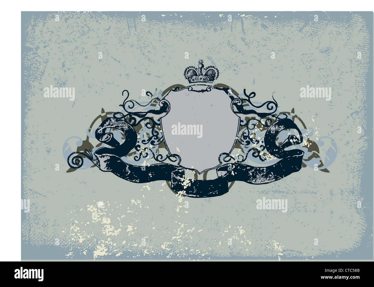 An heraldic shield or badge, with script perfect for you to place your ...