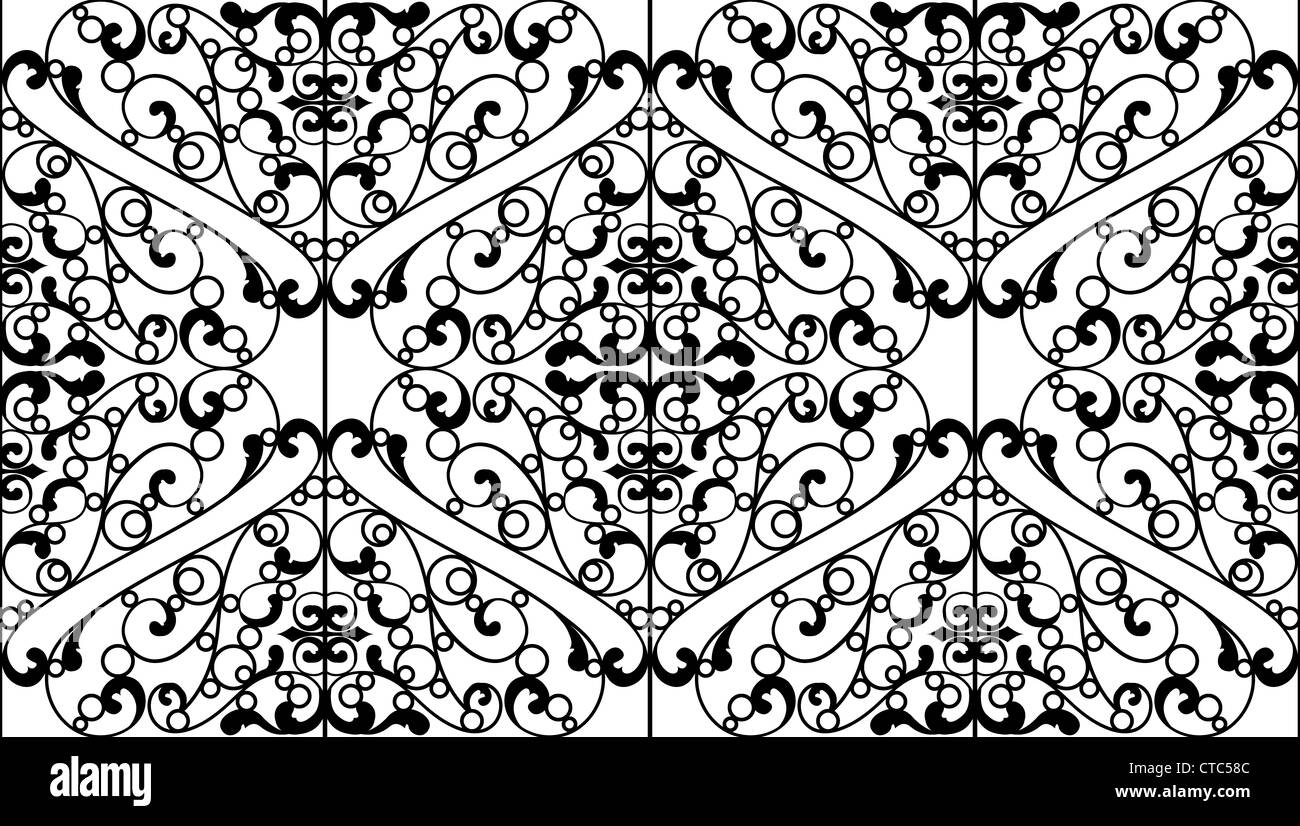 vector wrought iron seamless pattern Stock Photo - Alamy