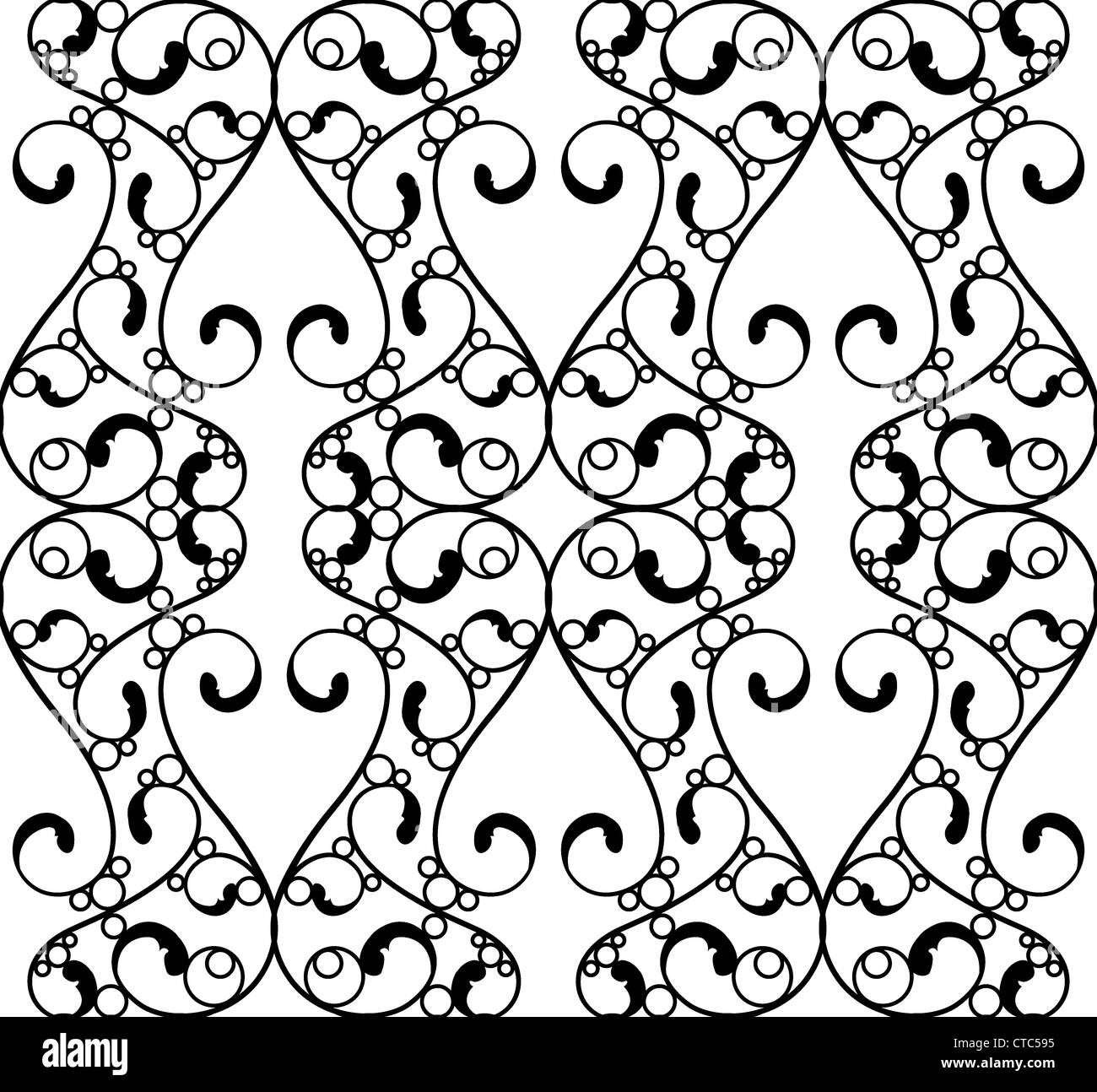 vector wrought iron seamless pattern Stock Photo - Alamy