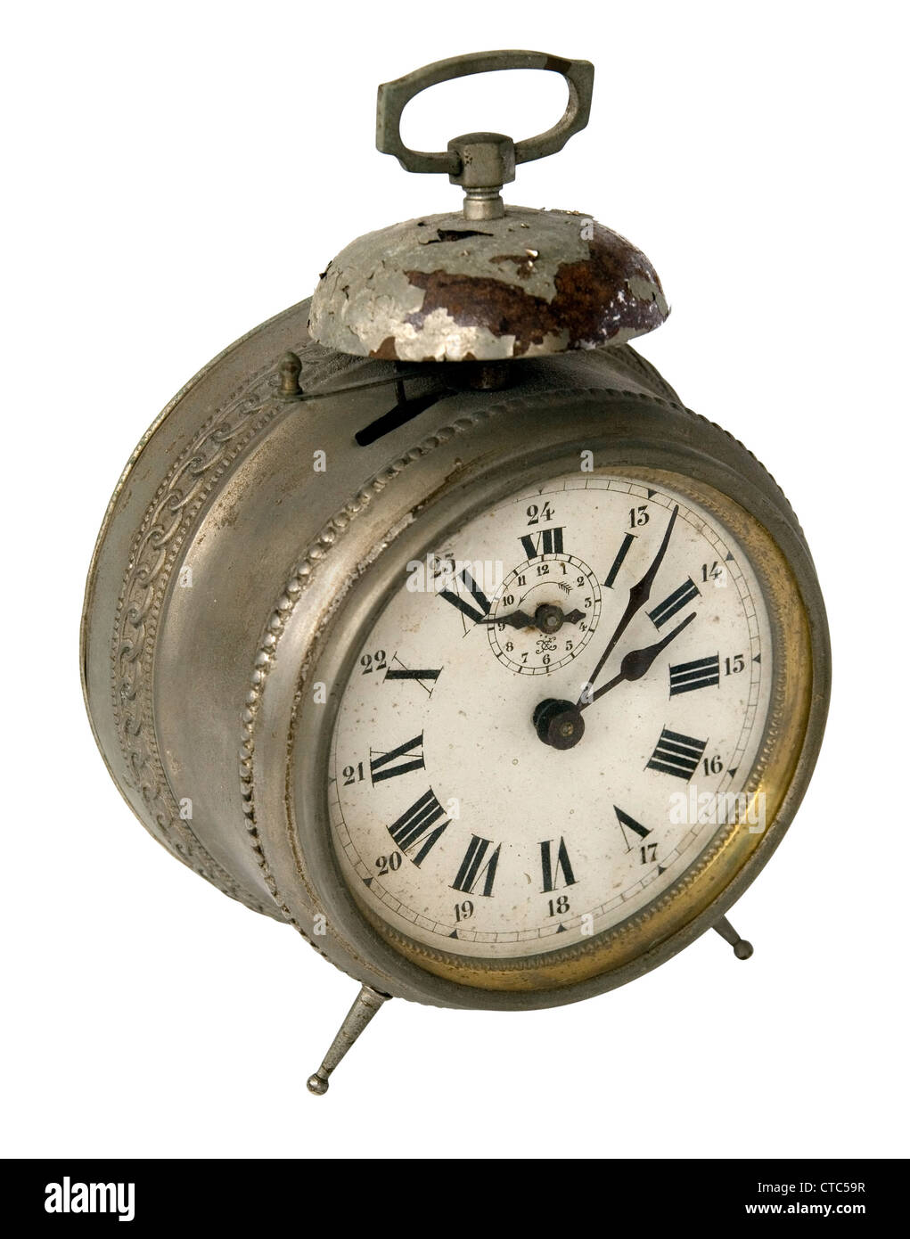old vintage rusty alarm clock Stock Photo - Alamy