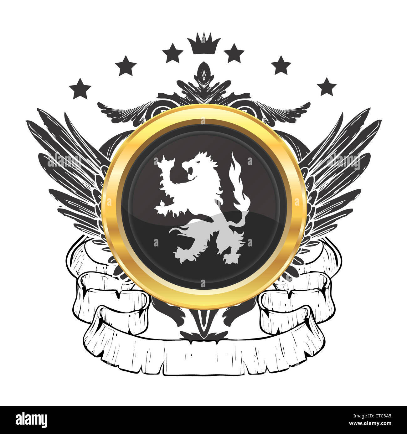 Lion emblem hi-res stock photography and images - Alamy