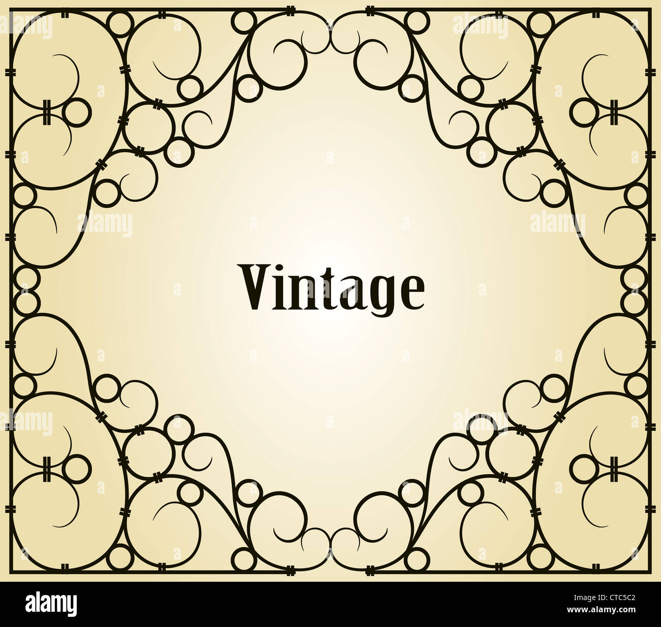 vector vintage wrought iron sign Stock Photo - Alamy