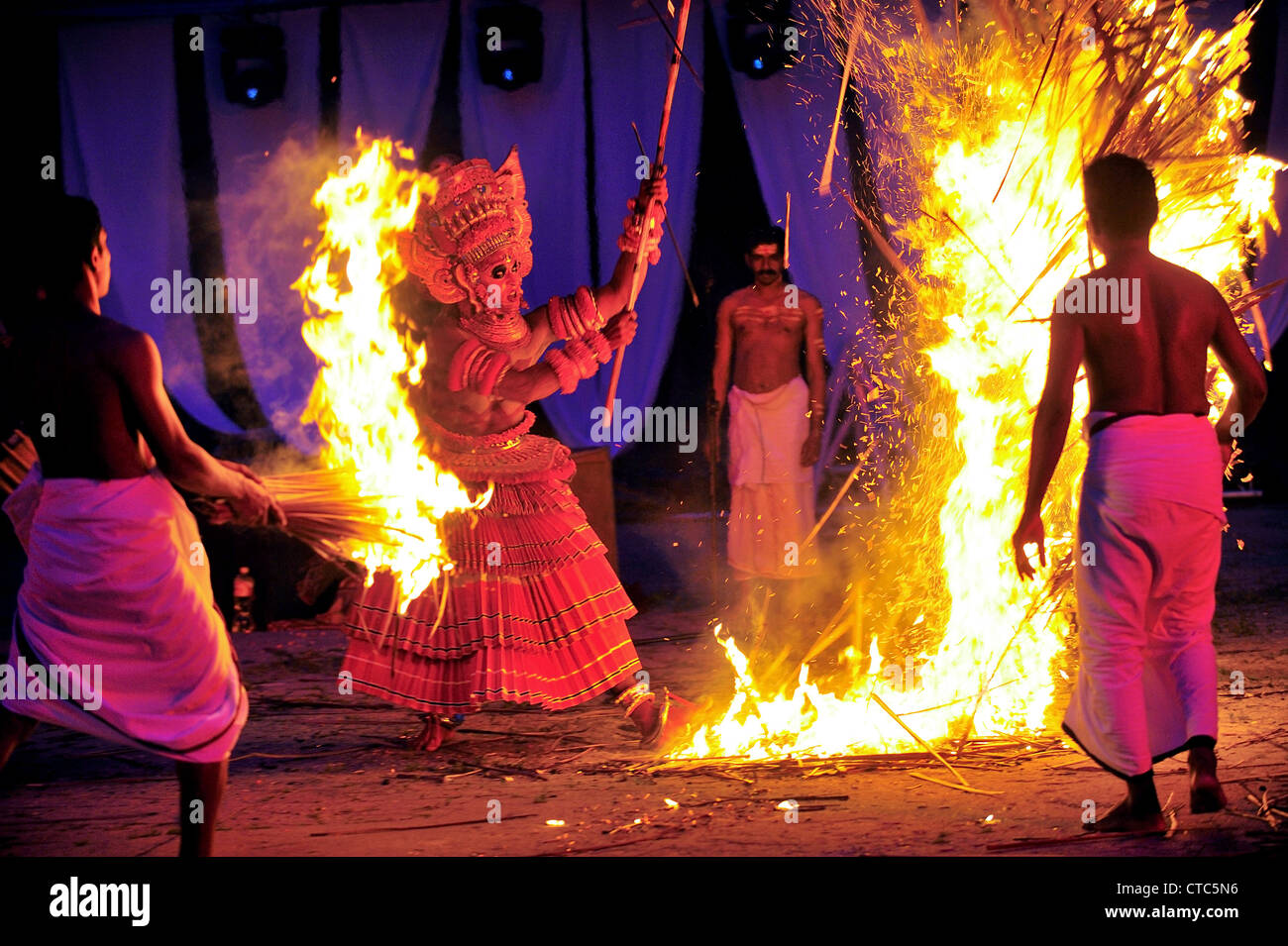 Dance of the Gods Theyyam Performers a Ritual from Kerala make-up ...