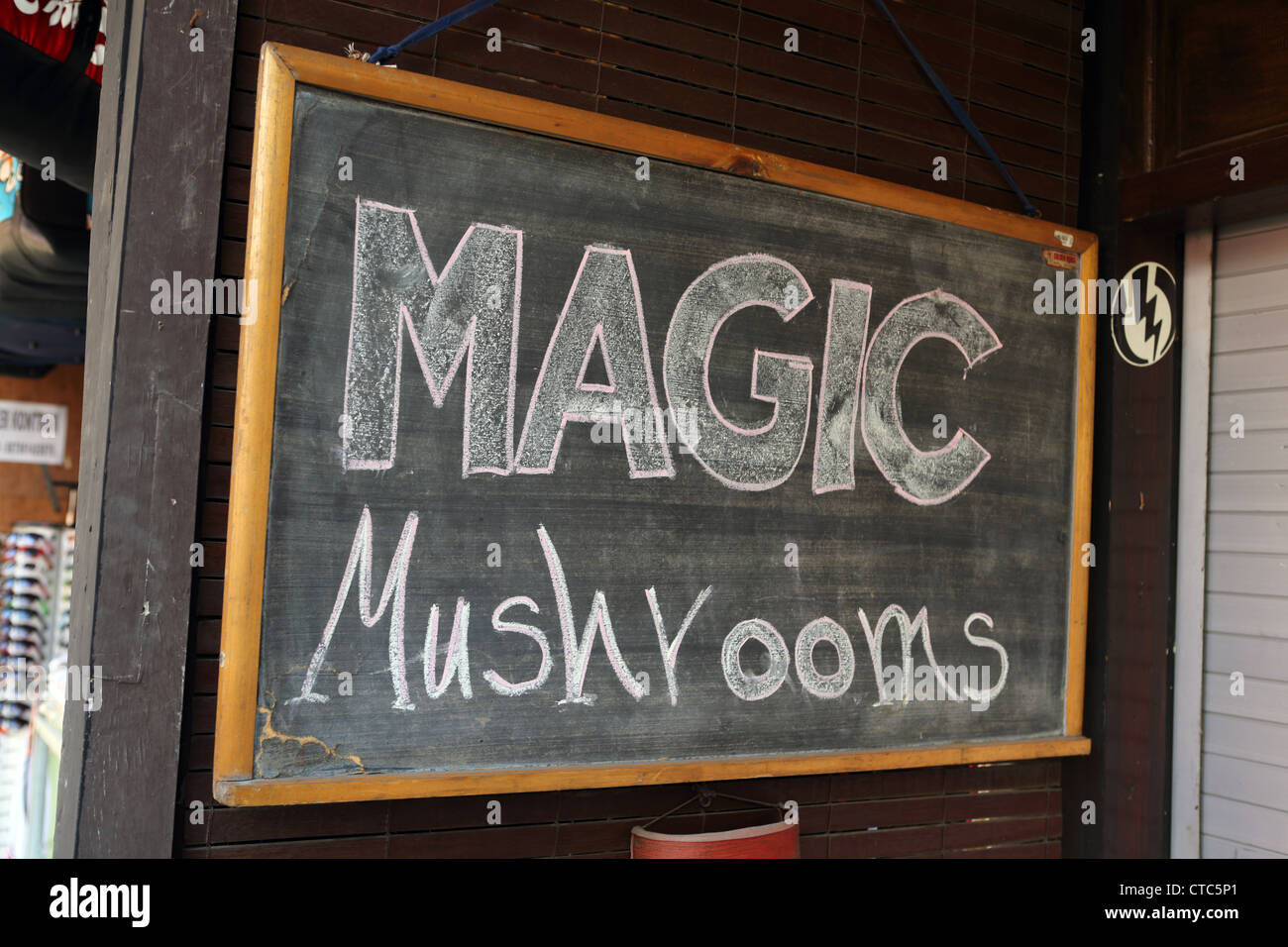Magic mushrooms sign in Kuta, Bali Stock Photo - Alamy
