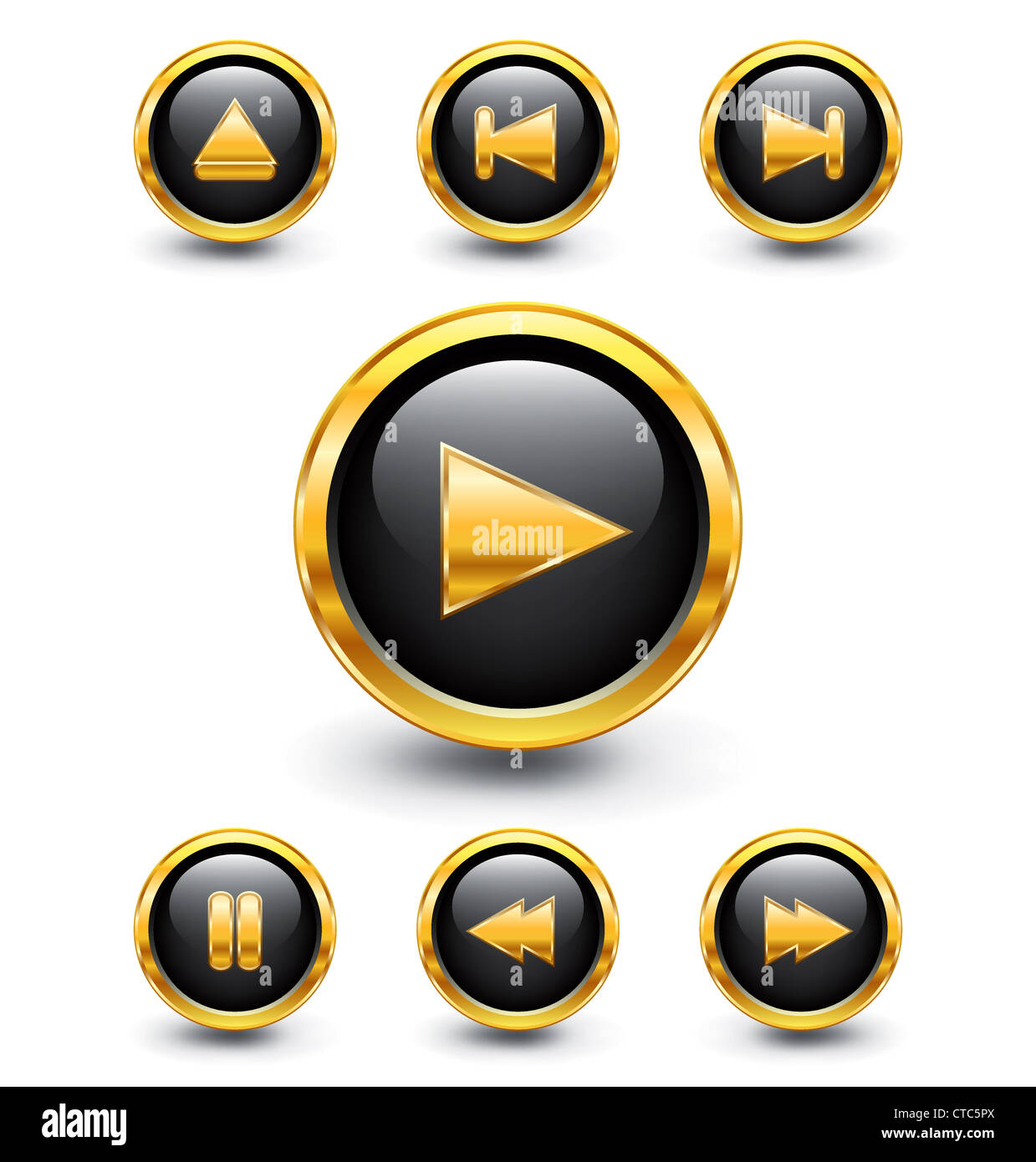 vector glossy buttons with shadow Stock Photo - Alamy