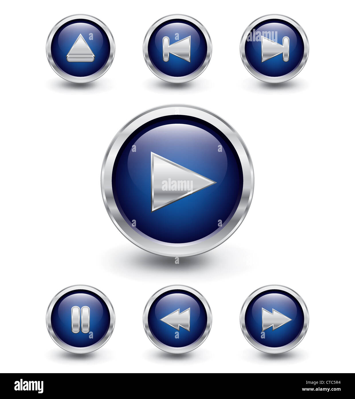 vector glossy buttons with shadow Stock Photo - Alamy