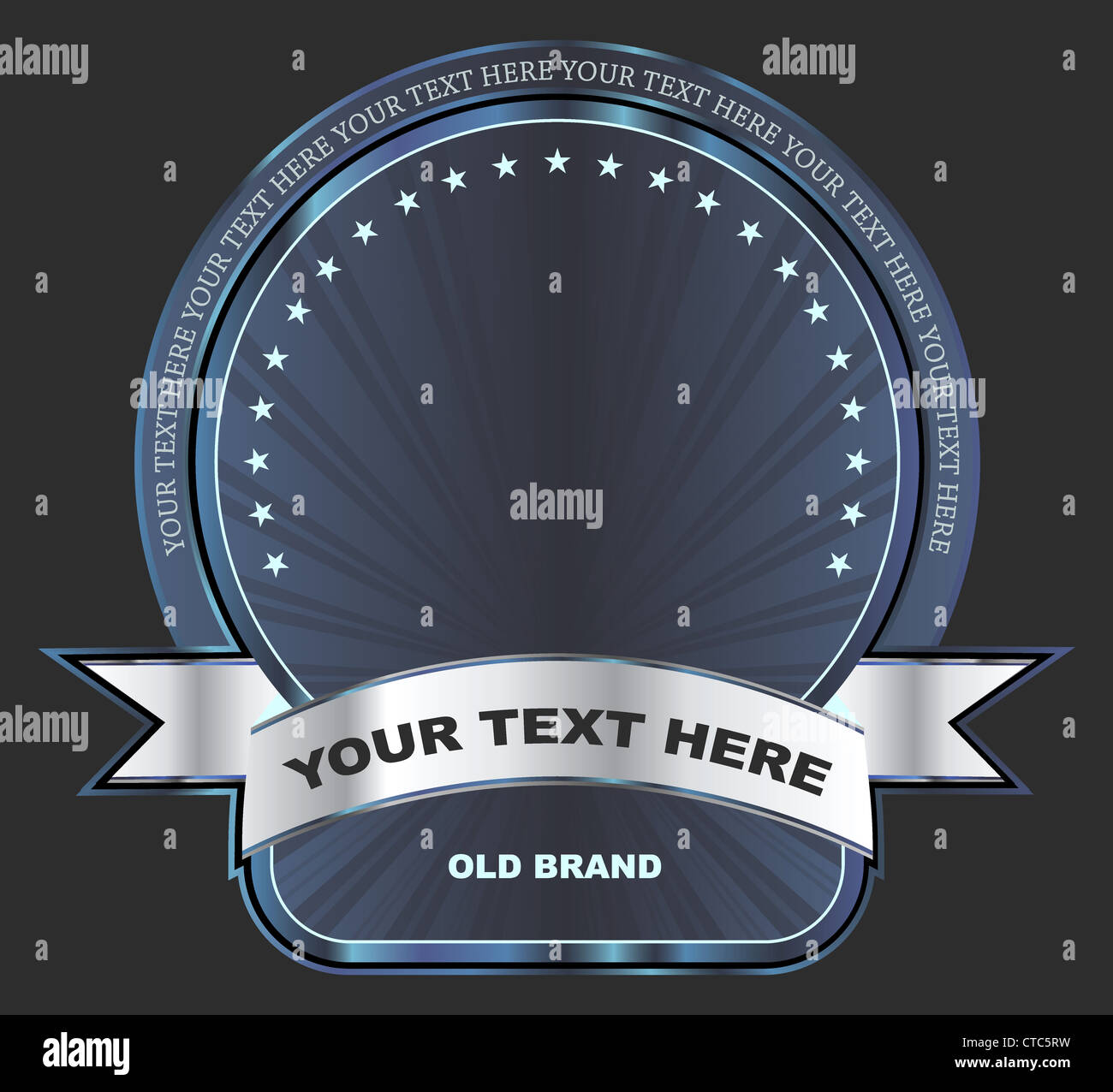 vector label with ray and stars Stock Photo - Alamy