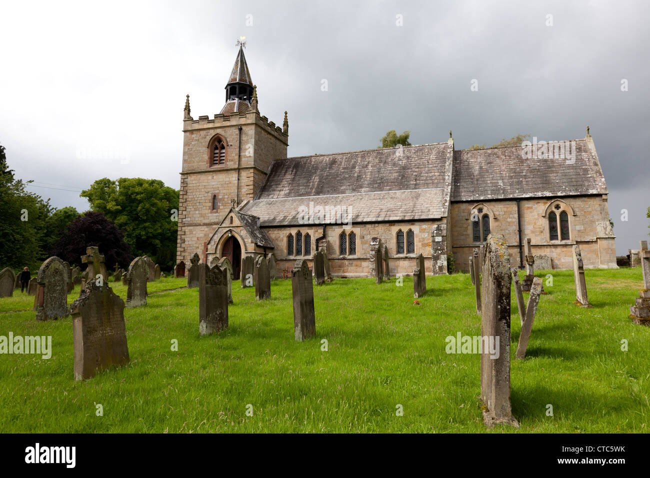 St Giles' Church, Chollerton, Northumberland Stock Photo - Alamy