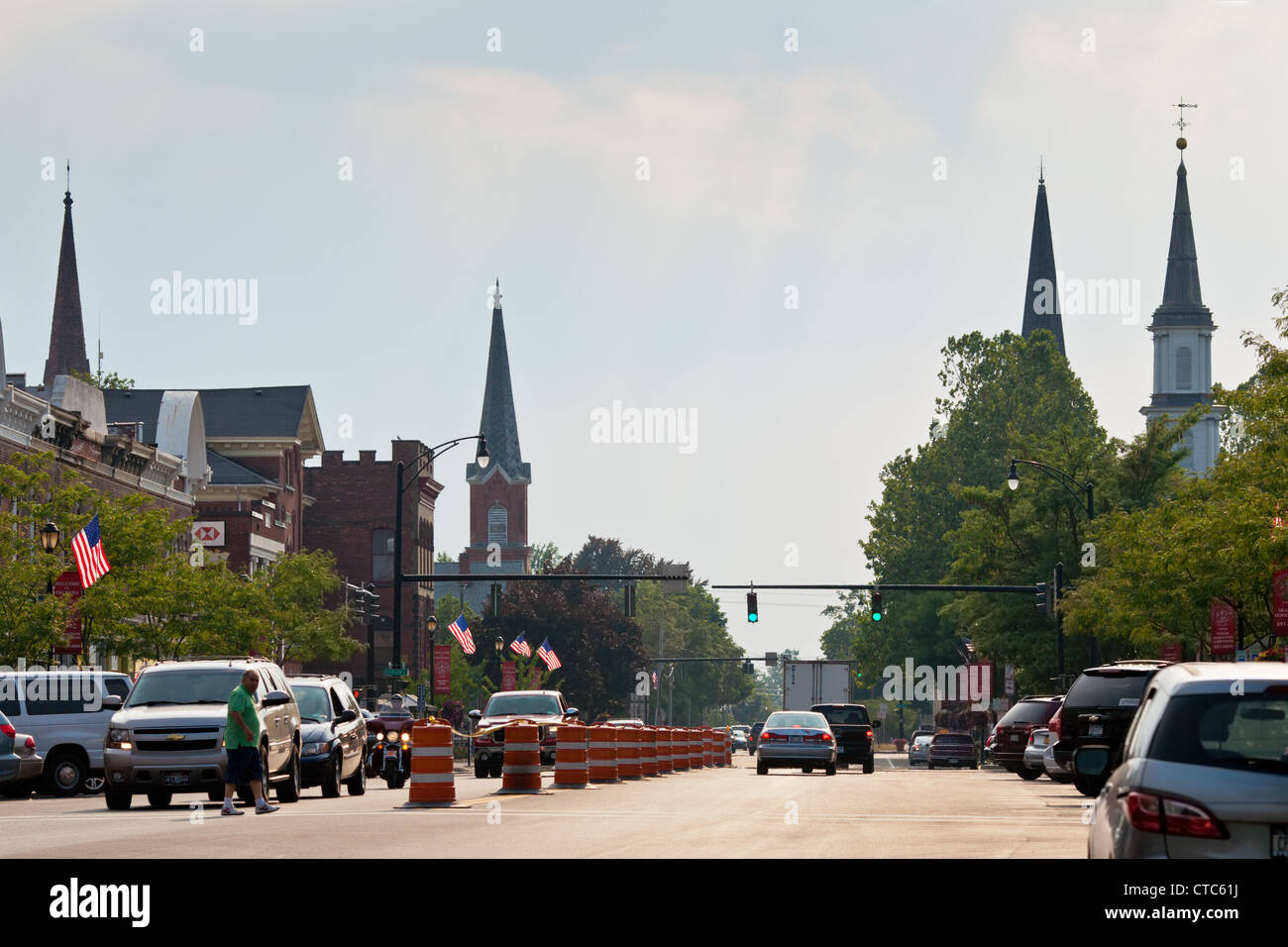 Palmyra, New York State, only town in USA with a church steeple at each ...