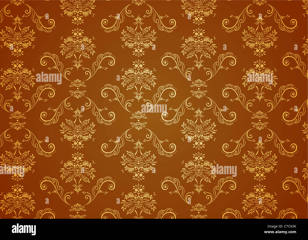 Vector illustration of elegant Victorian retro motif wallpaper Pattern ...