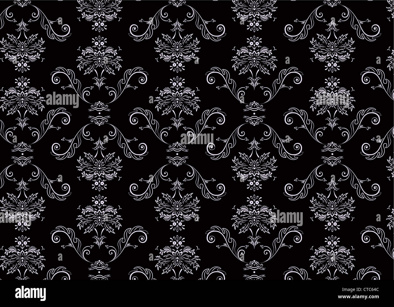 Vector illustration of elegant Victorian retro motif wallpaper Pattern ...