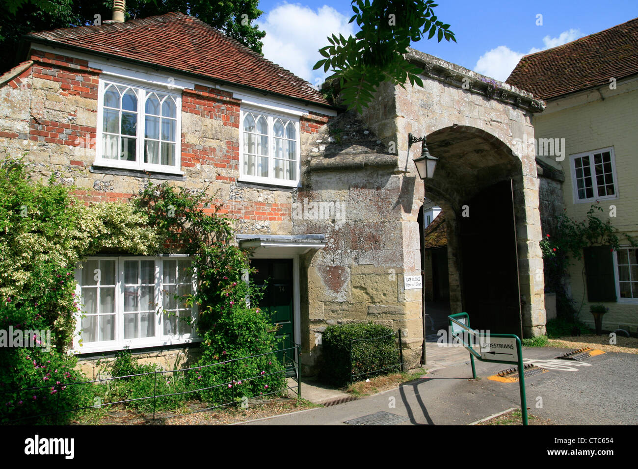 cathedral close Harnham Gate Salisbury England UK Stock Photo - Alamy