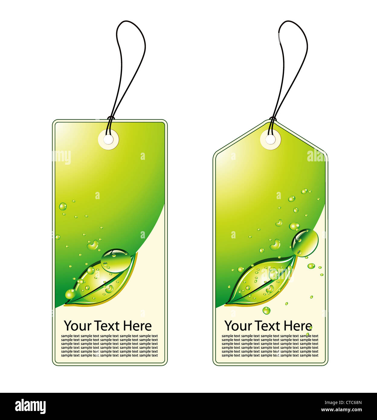 vector green shopping tags set Stock Photo - Alamy