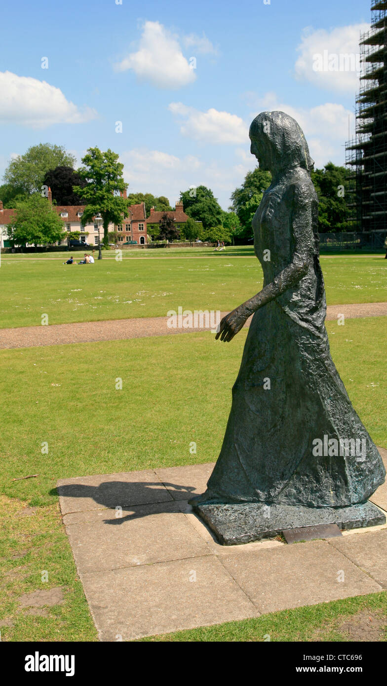 The Walking Madonna by Elizabeth Frink cathedral close Salisbury ...