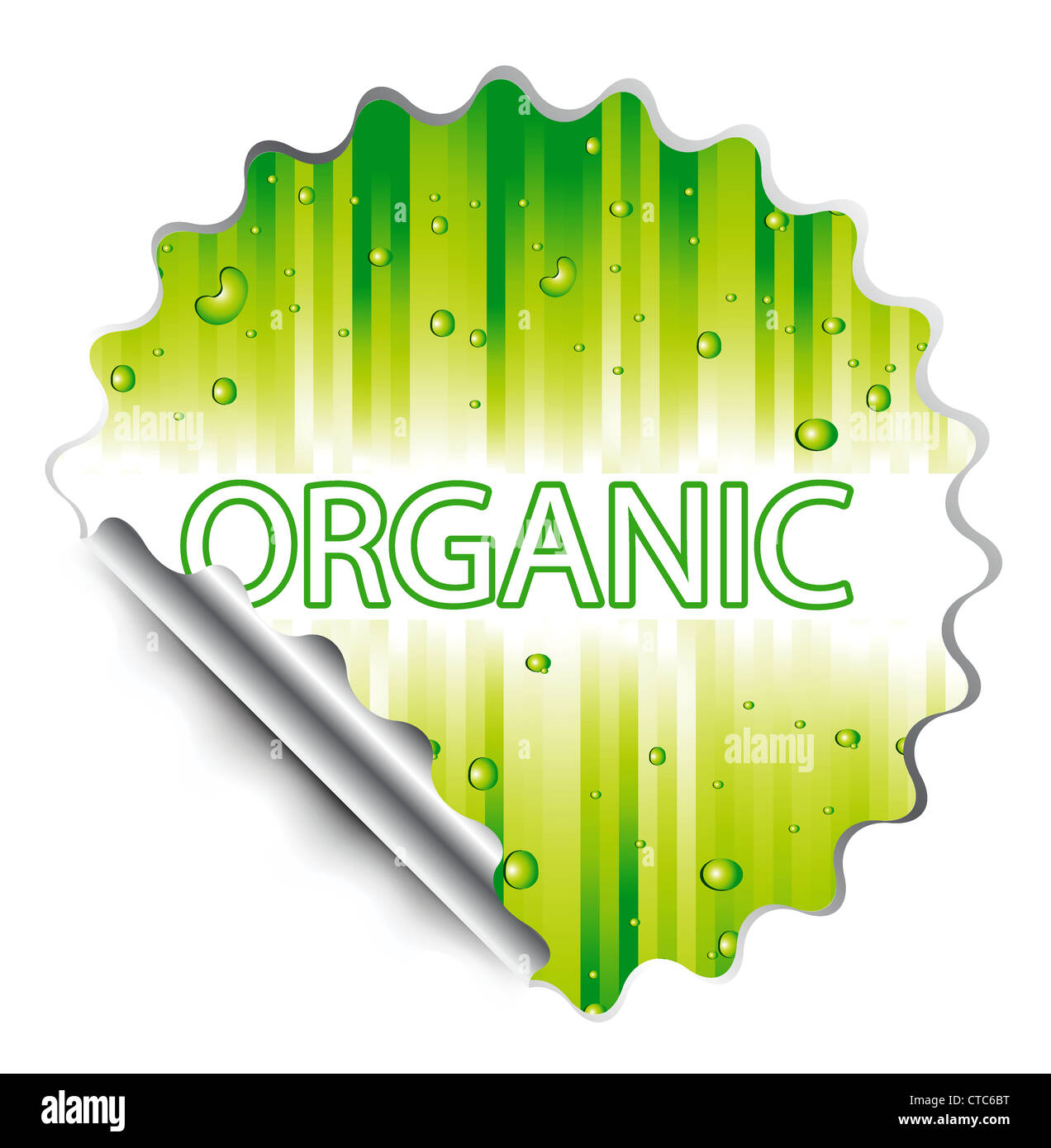 green sticker vector illustration Stock Photo - Alamy