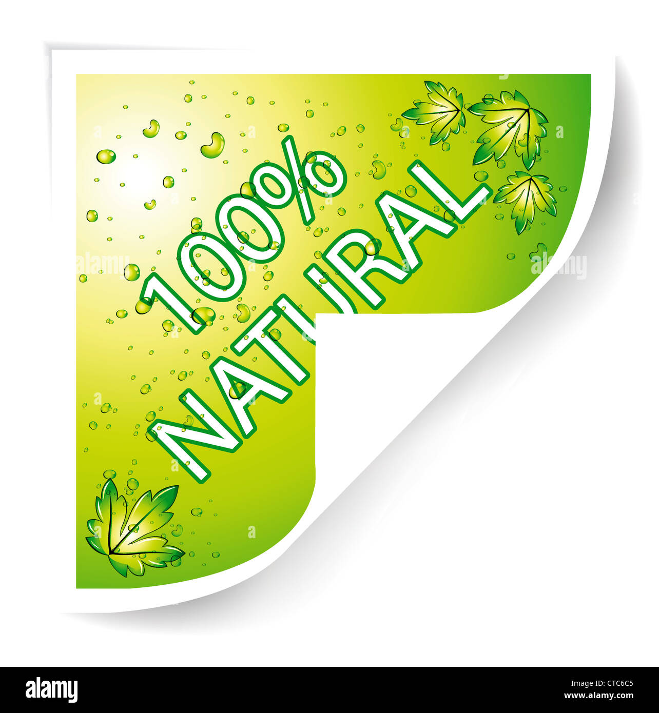 green sticker vector illustration Stock Photo - Alamy