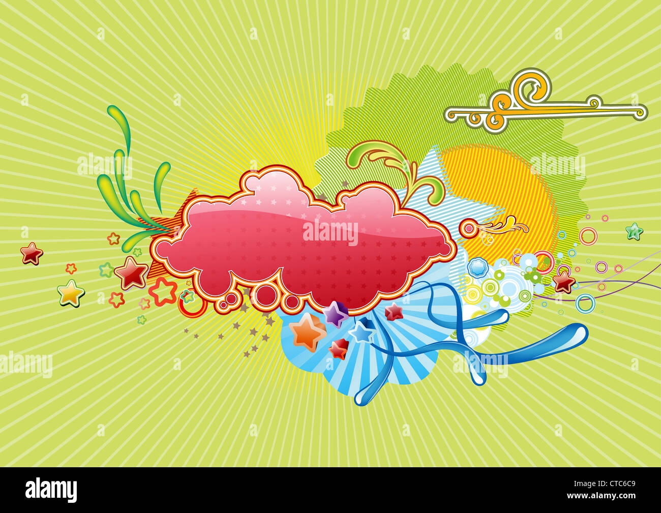 Vector illustration of Retro colorful Candy background Stock Photo - Alamy