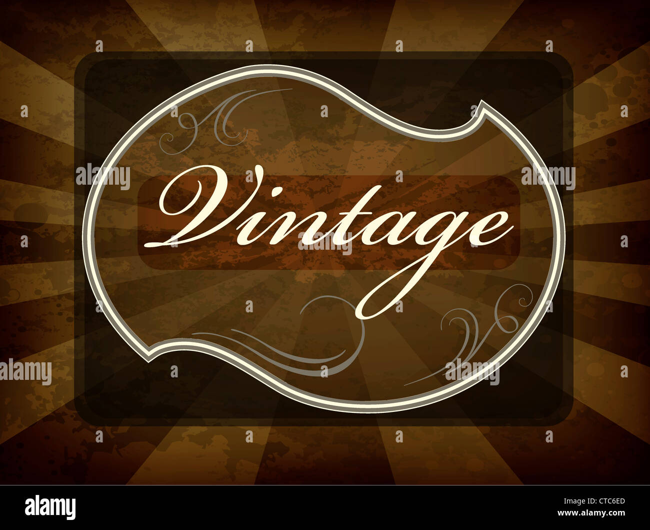 vintage label vector illustration Stock Photo - Alamy