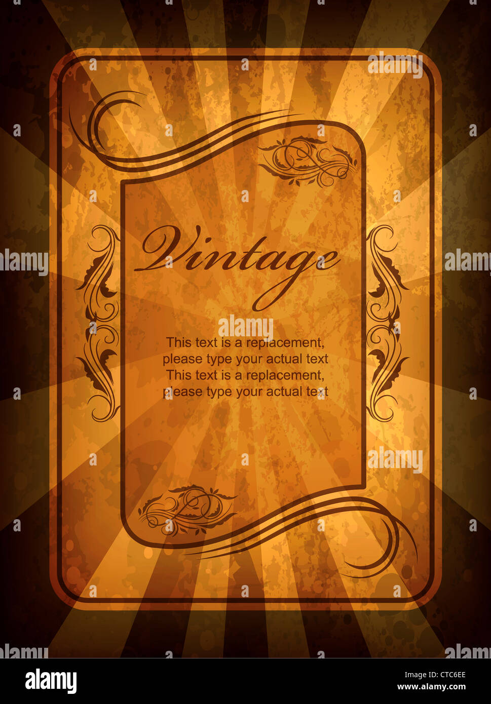 vintage label vector illustration Stock Photo - Alamy