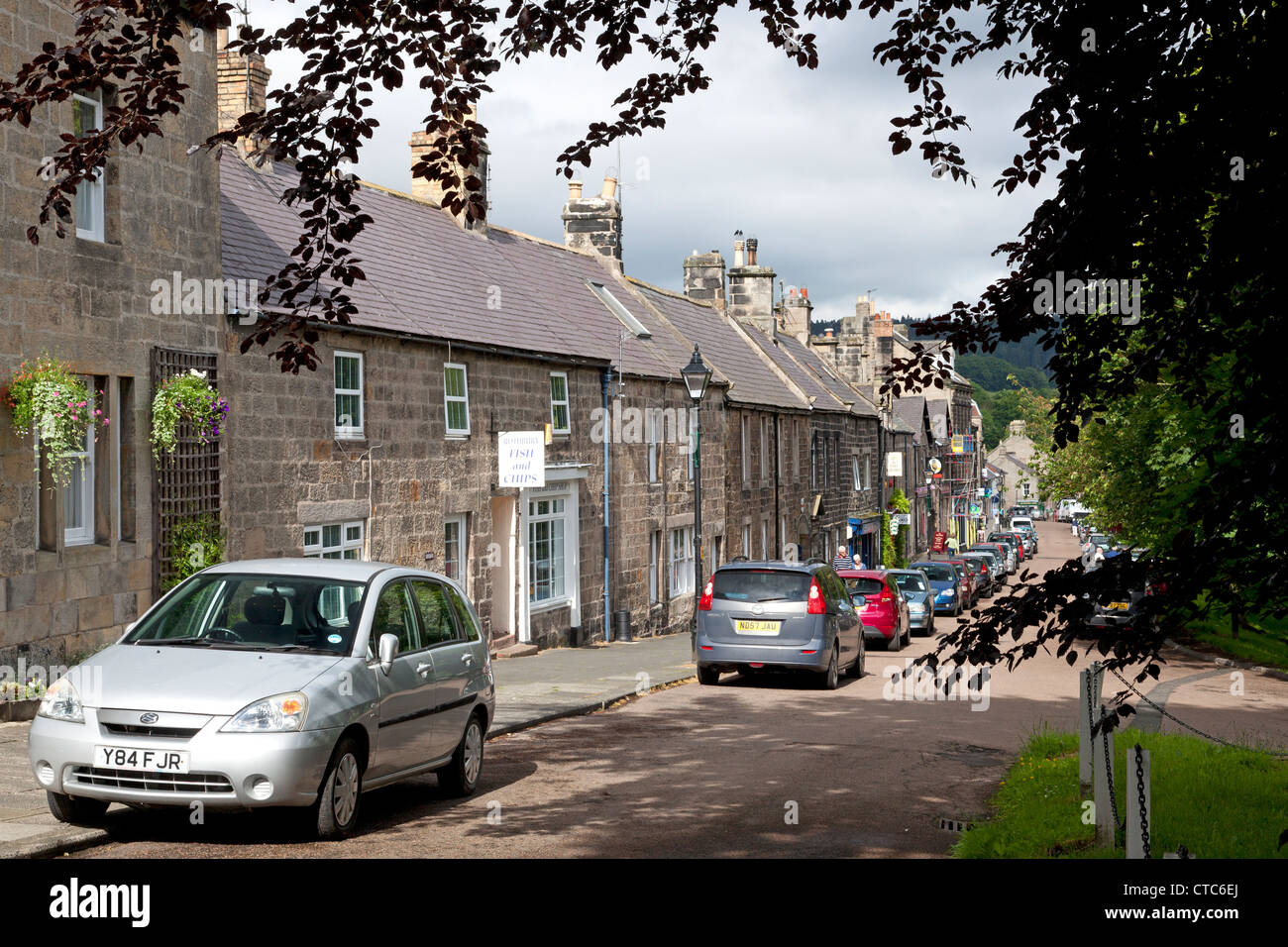 High Street, Rothbury, Northumberland Stock Photo - Alamy
