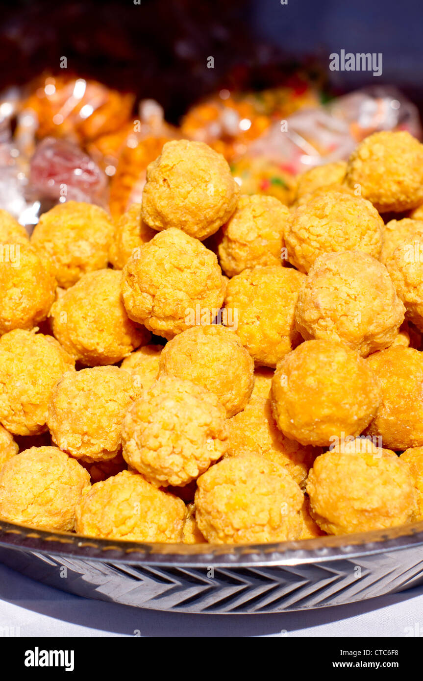 variety of sweet candy was served during thaipusam festival, Photo is ...