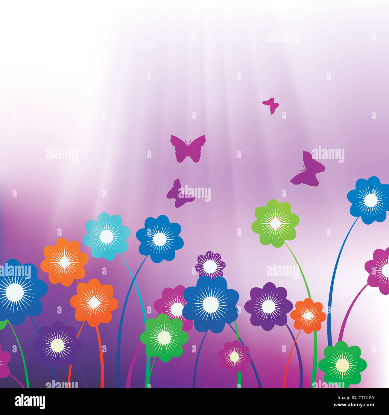 vector spring background with floral Stock Photo - Alamy