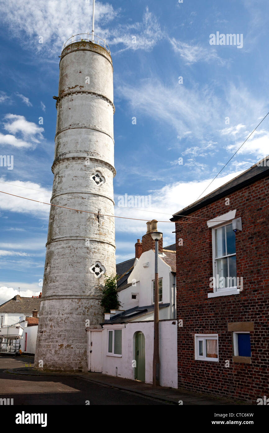 The 'High Light' lighthouse, built in 1788, Blyth, Northumberland Stock ...