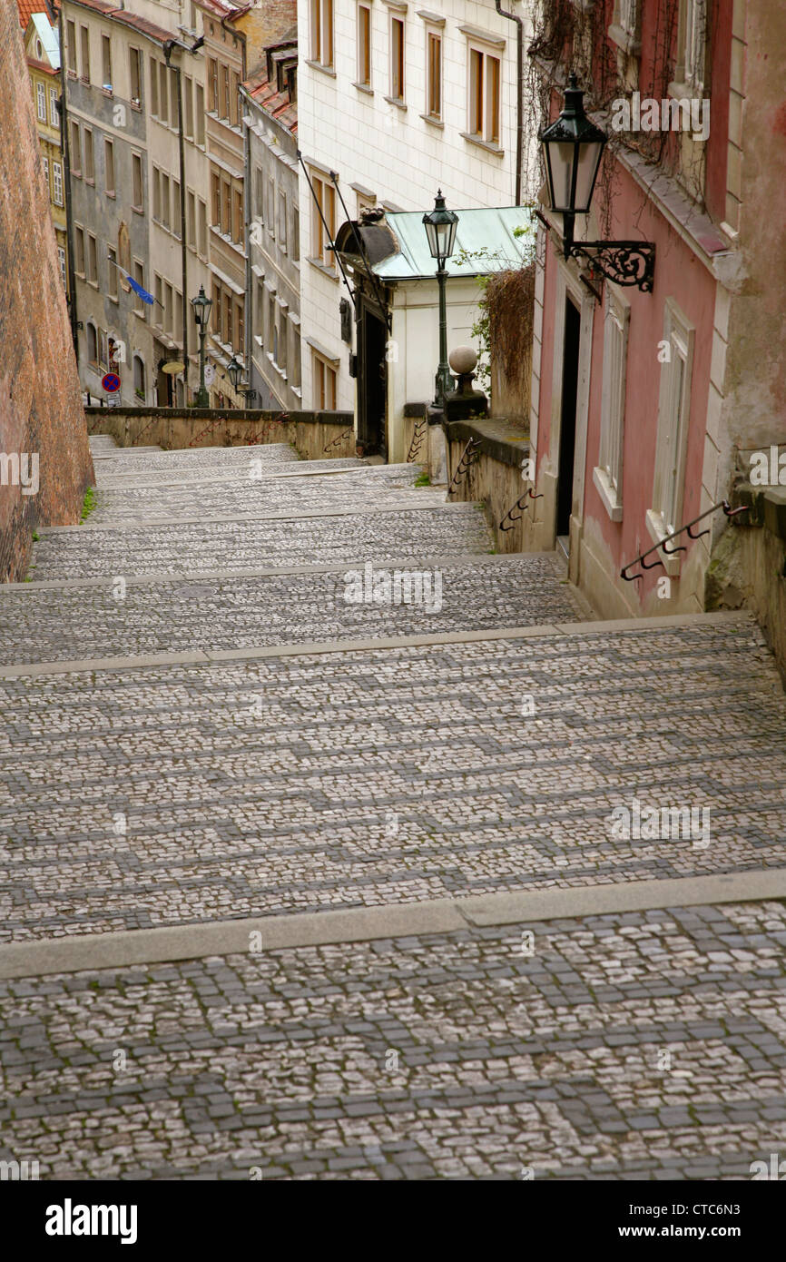 Prague Castle steps, Zamecke Schody, Czech Republic Stock Photo - Alamy